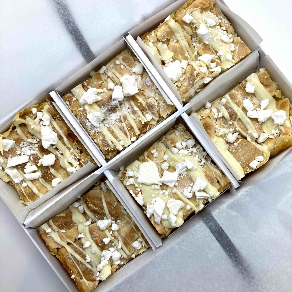 Lemon Meringue Blondie Box – Tiny Beast Bakes
